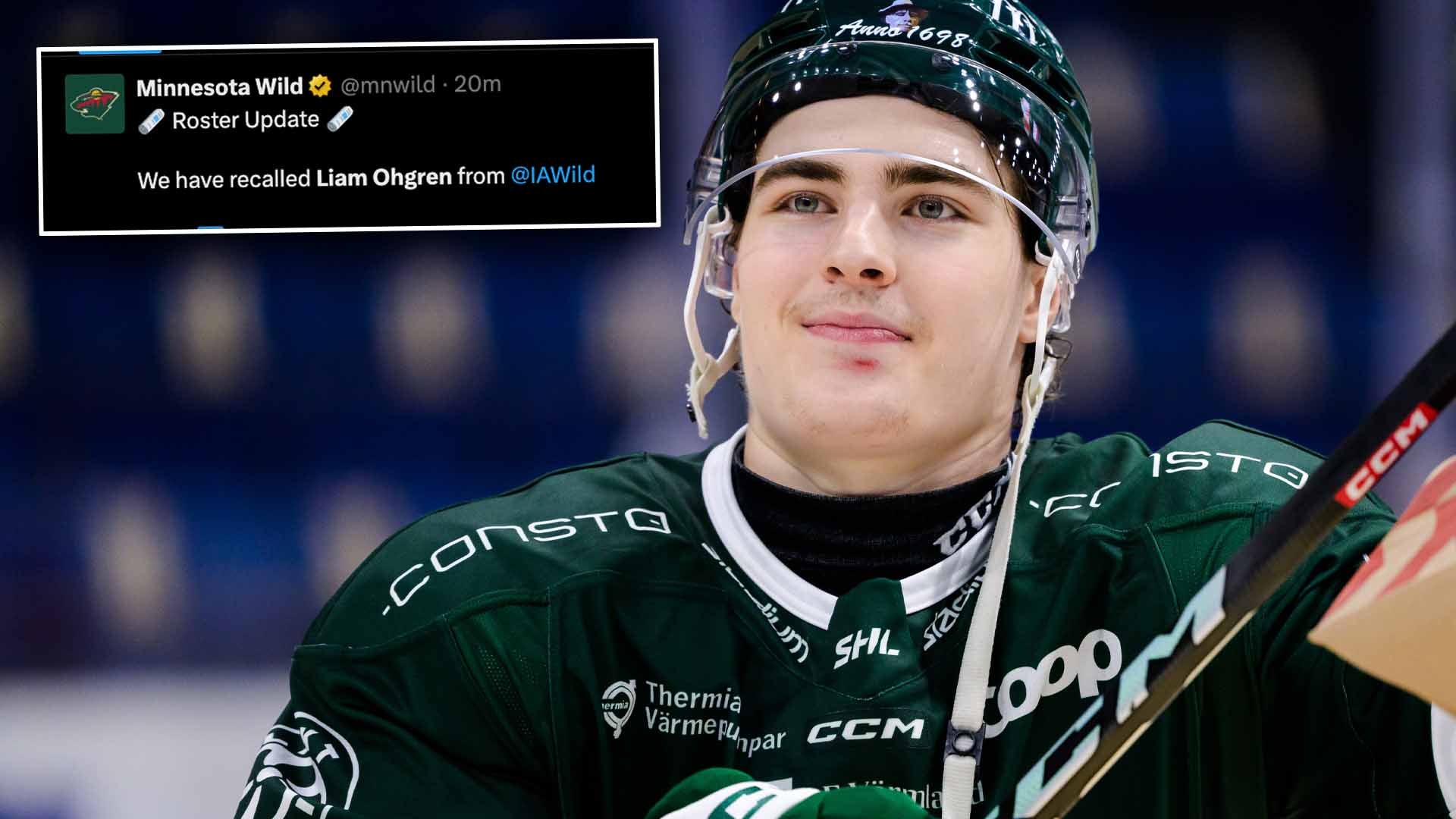 Liam Öhgren uppkallad – på väg mot NHL-debut - HockeyNews