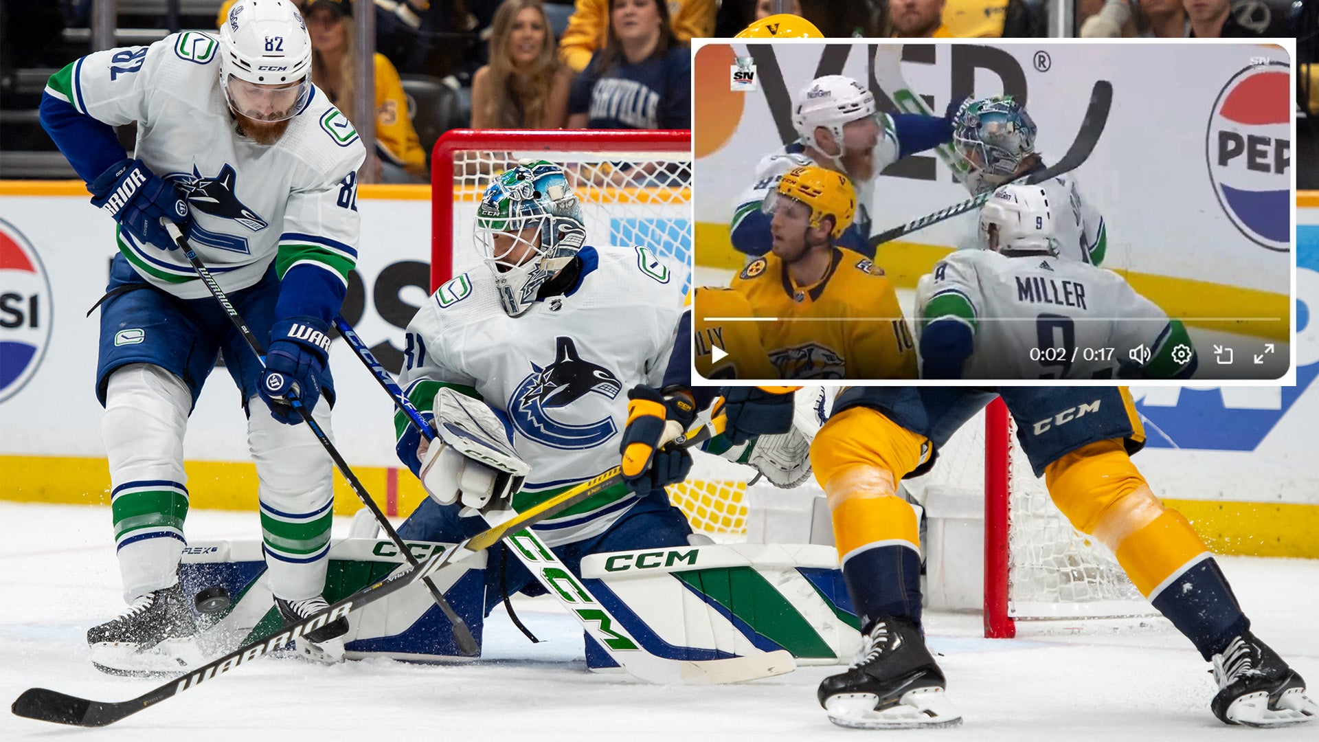 Rookien stor hjälte – Vancouver slog ut Nashville - HockeyNews