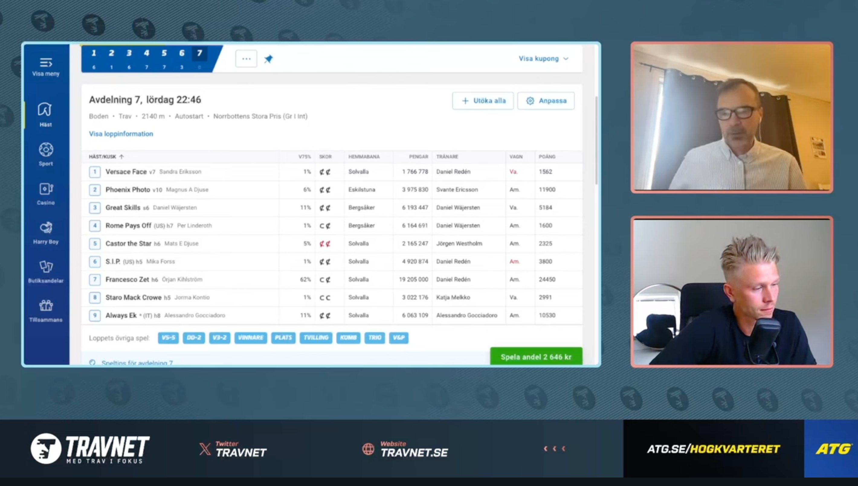 V75-Magasinet: Vi har respekt för Redéns ord